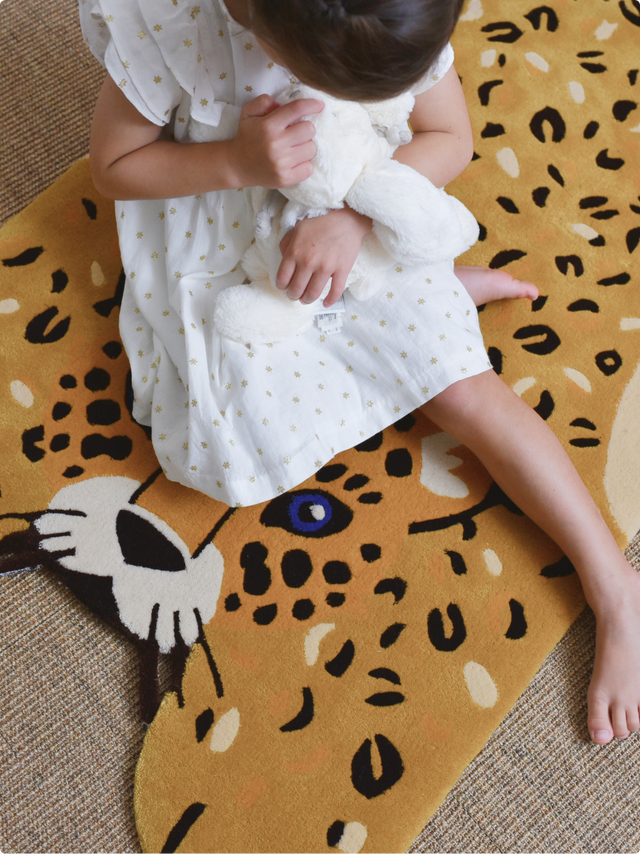 Cheetah Rug｜Children's Animal Rug – Bimbocasa