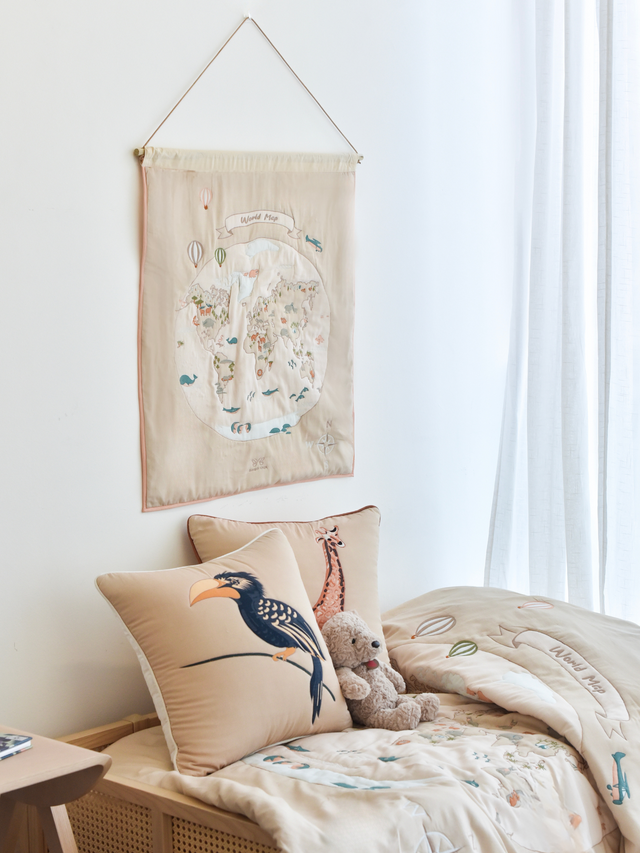 World Map Wall Hanger - The Explorer｜Kids Wall Hanger – Bimbocasa